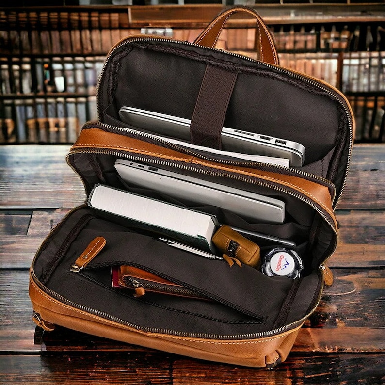 Personalized Men Leather Backpack, Vintage Leather Backpack, Rucksack ...