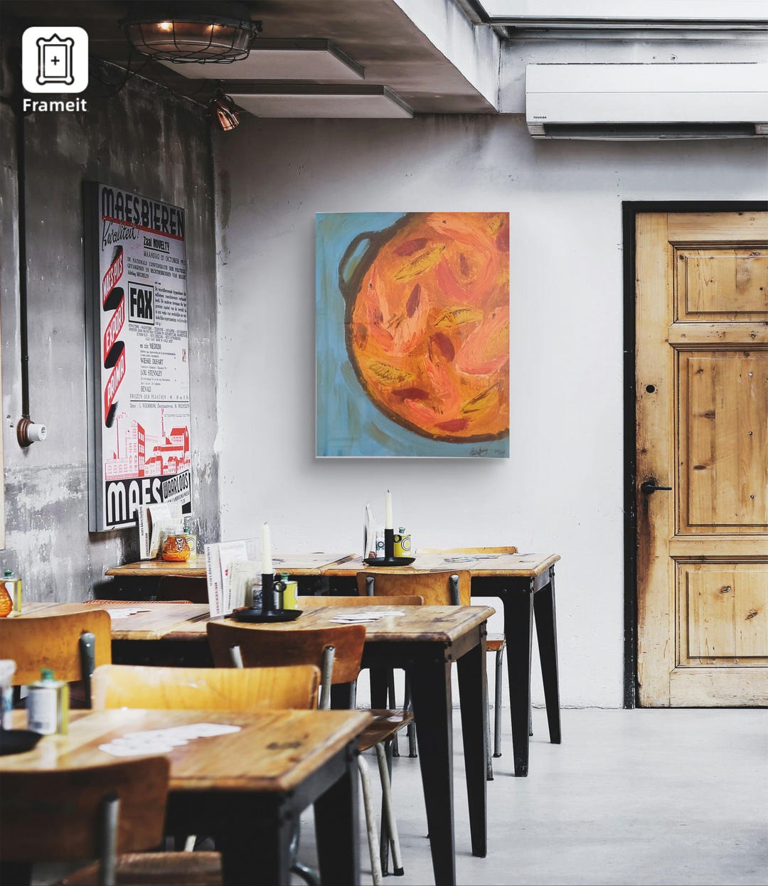 A4 Unframed Print Contemporary Paella Dish Part of My Tapas Series ...
