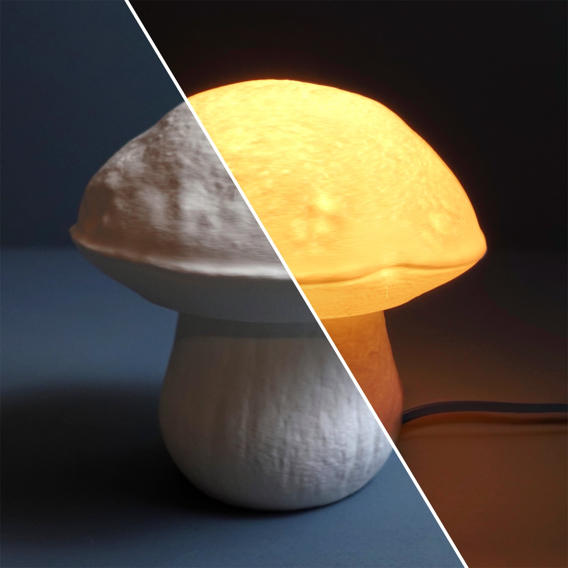 Table Lamp Mushroom “edulis Fungus” Organic | Bedroom Lamp | Table Lamp ...