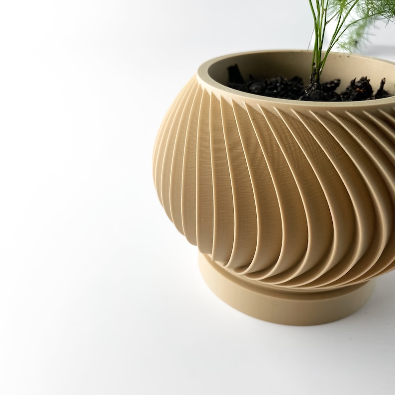 Indoor Planter Pot With Drainage Unique Geometric 3D Printed Planter ...