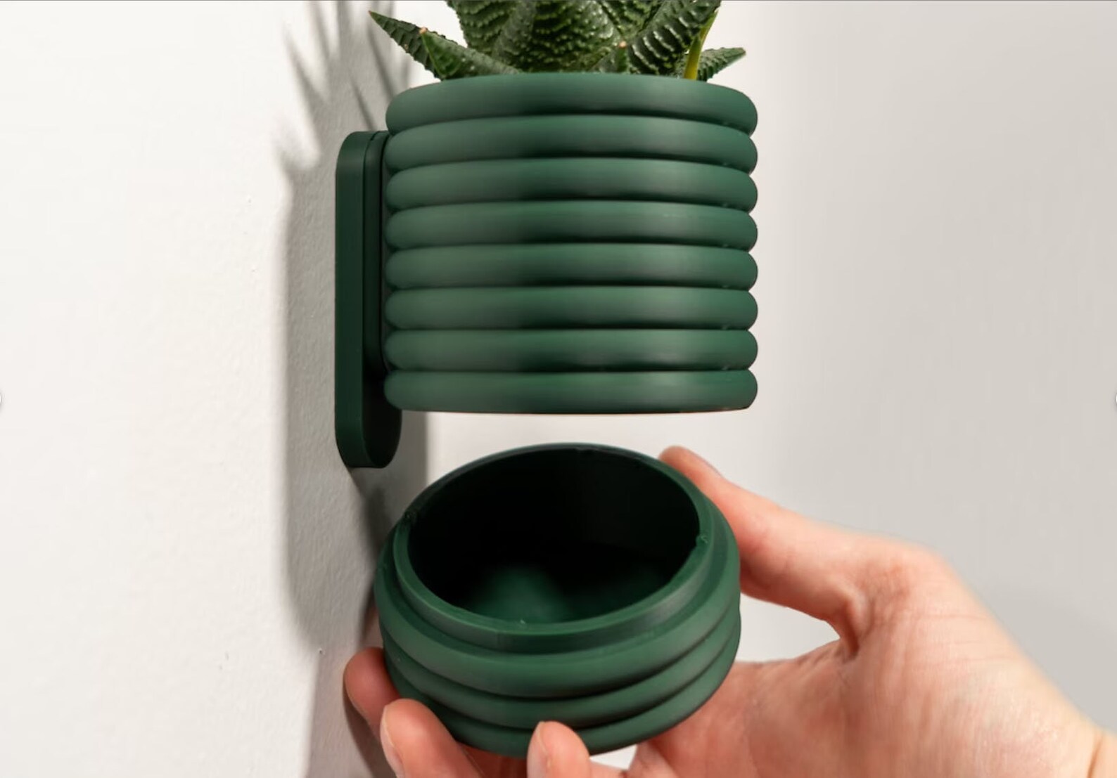Wall Planter With Hidden Drip Tray - the Wall Poppy | Plant Pot ...