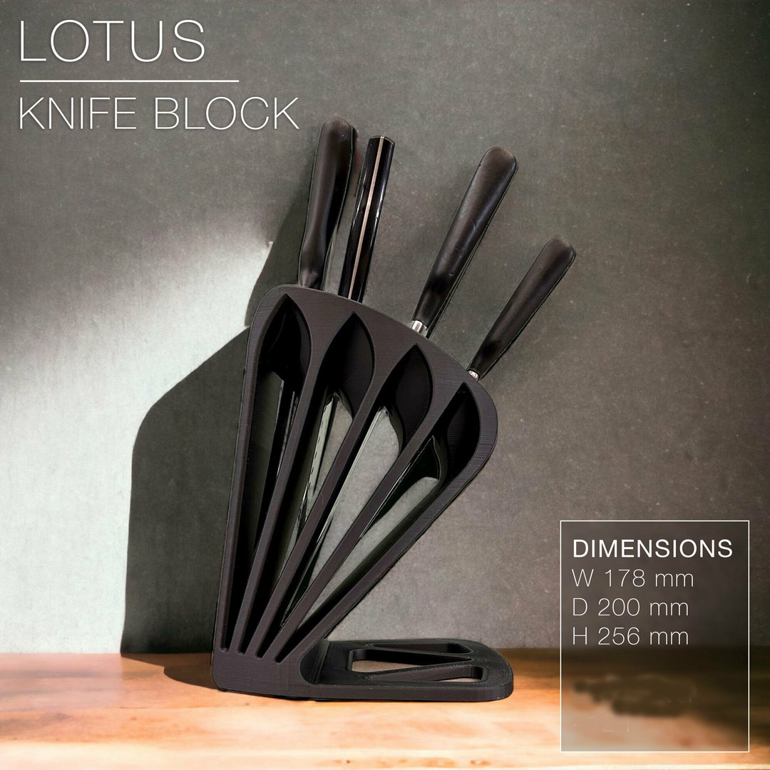 LOTUS Knife Block Knife Display Stand Kitchen Decor - Etsy