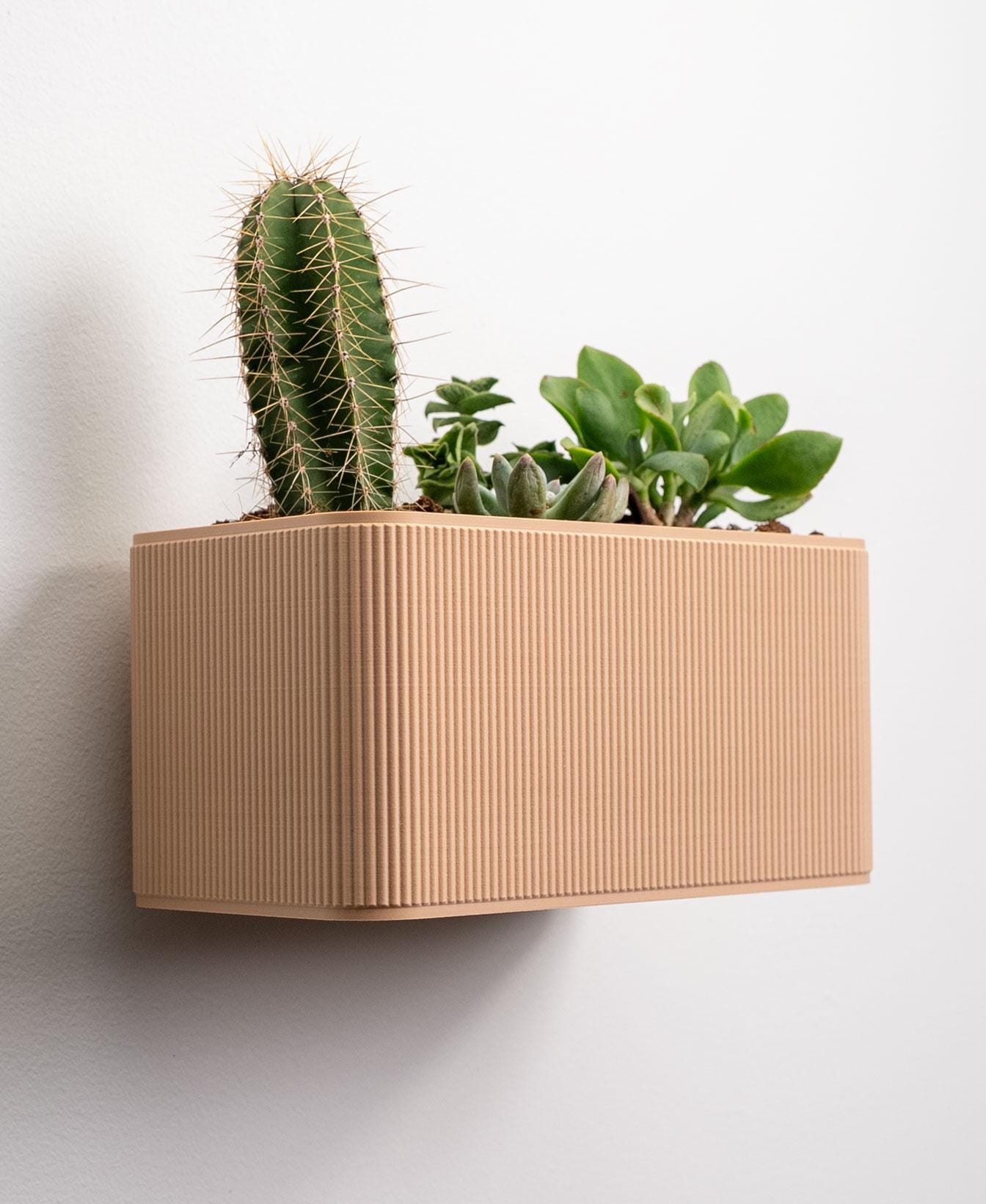 Rectangular Wall Planter With Hidden Drip Tray – Biodegradable ...