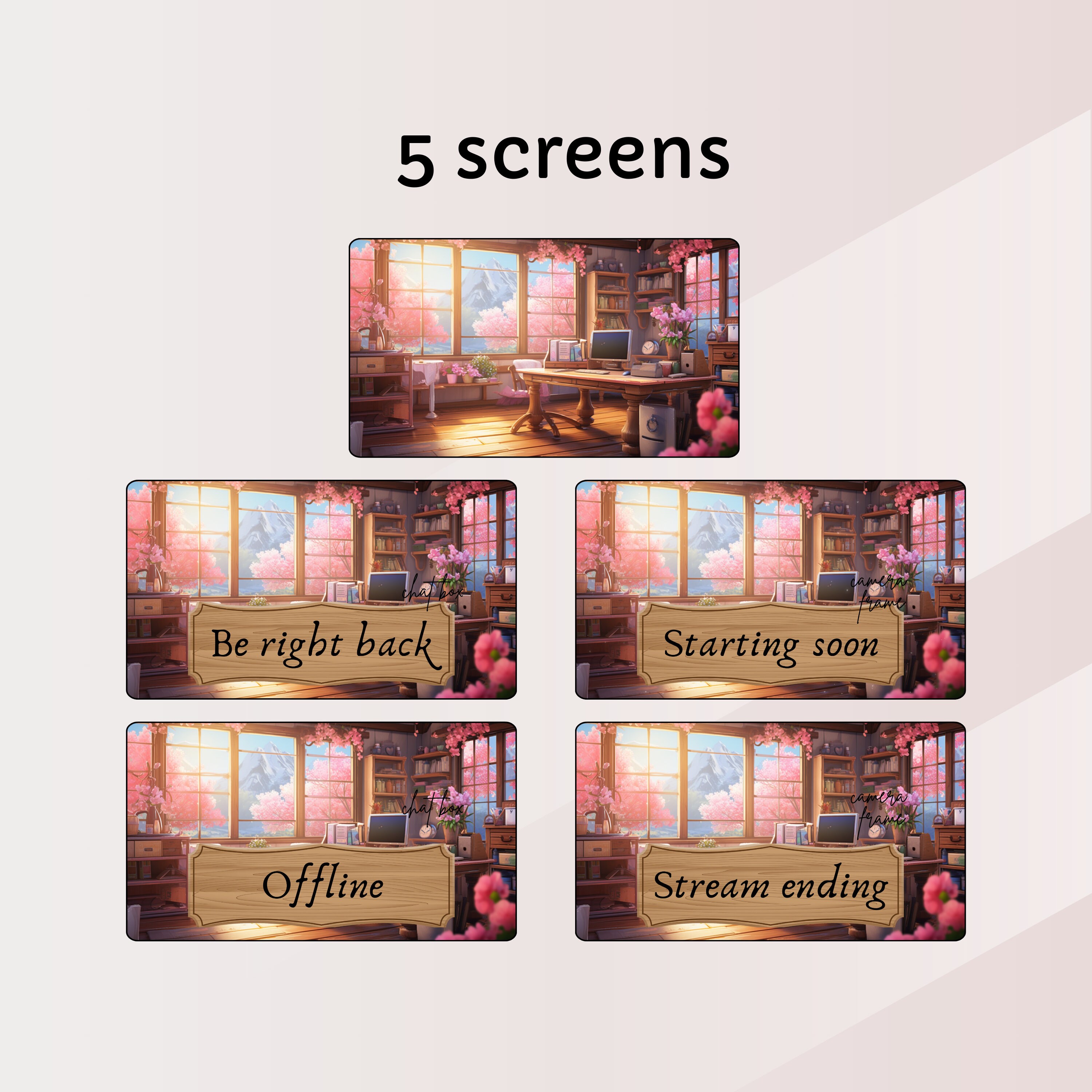 Vtuber Background, Premade Vtuber Assets, Vtuber Overlay, Vtuber Base ...