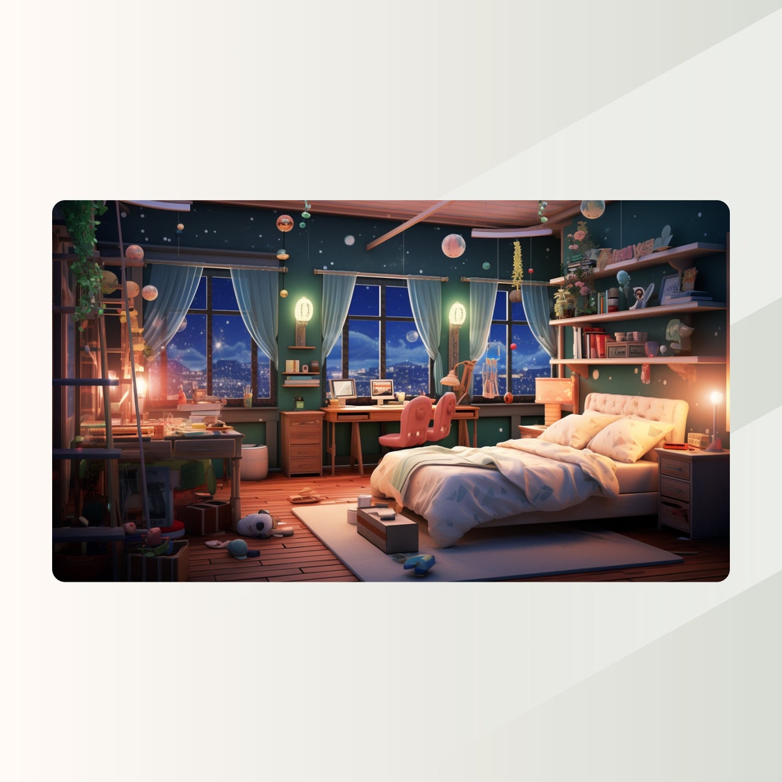 4 Vtuber Bedroom Backgrounds, Cute Cozy, Vtuber Stream Design, Room ...