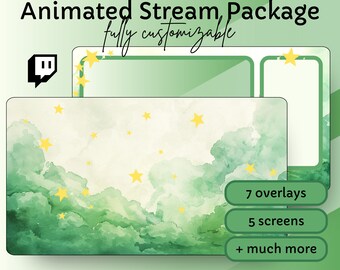 Stream Overlay Package, Cozy Purple Anime Stream Background, Stream ...
