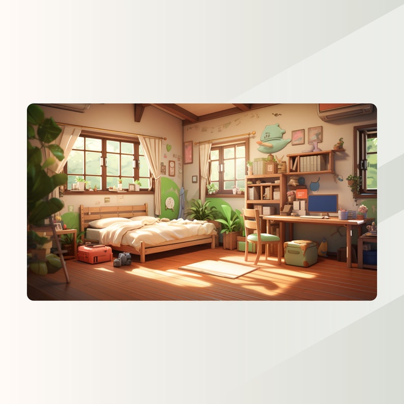 4 Vtuber Bedroom Backgrounds, Cute Cozy, Vtuber Stream Design, Room ...