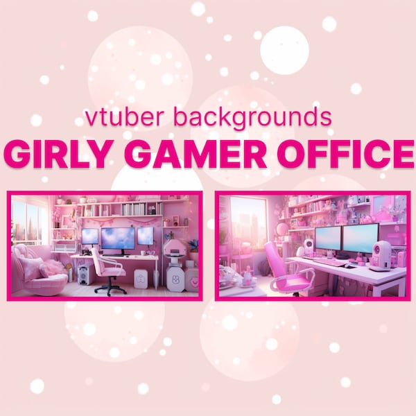 Virtual Background Gamer Girl Room - Etsy