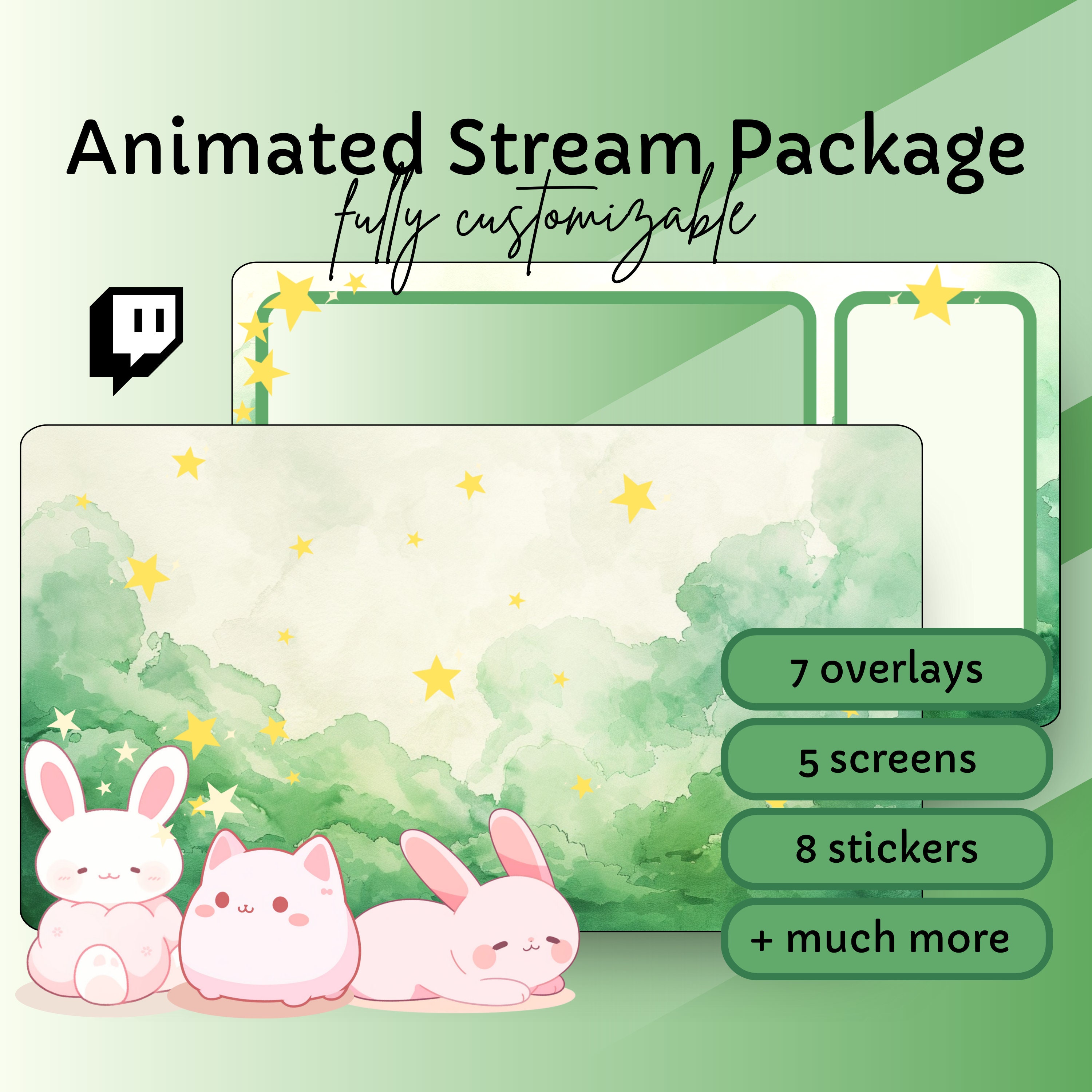 Vtuber Animated Background, Premade Vtuber Assets, Vtuber Overlay ...