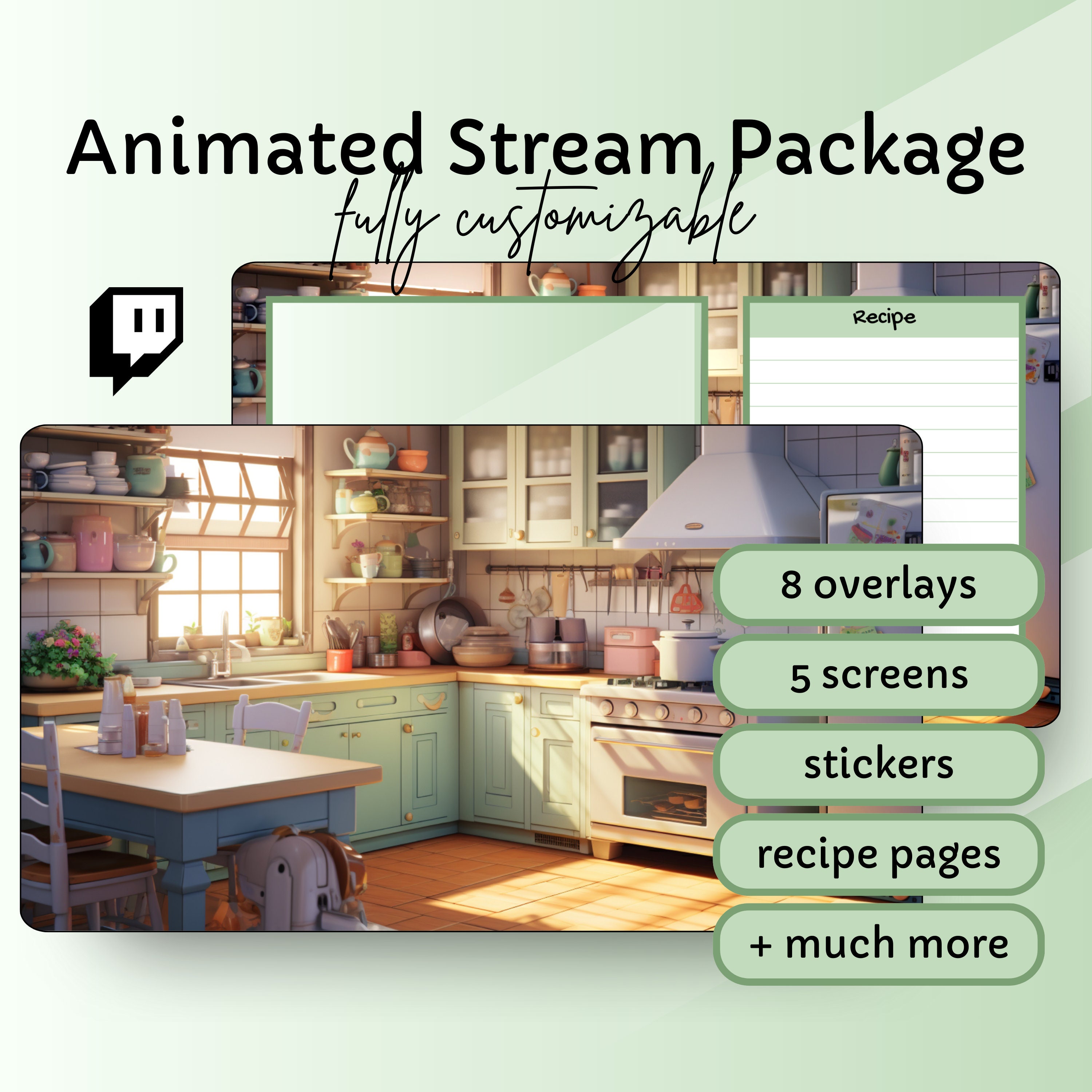 Twitch Overlay Package, Twitch Panels, Twitch Alerts, Twitch Transition ...