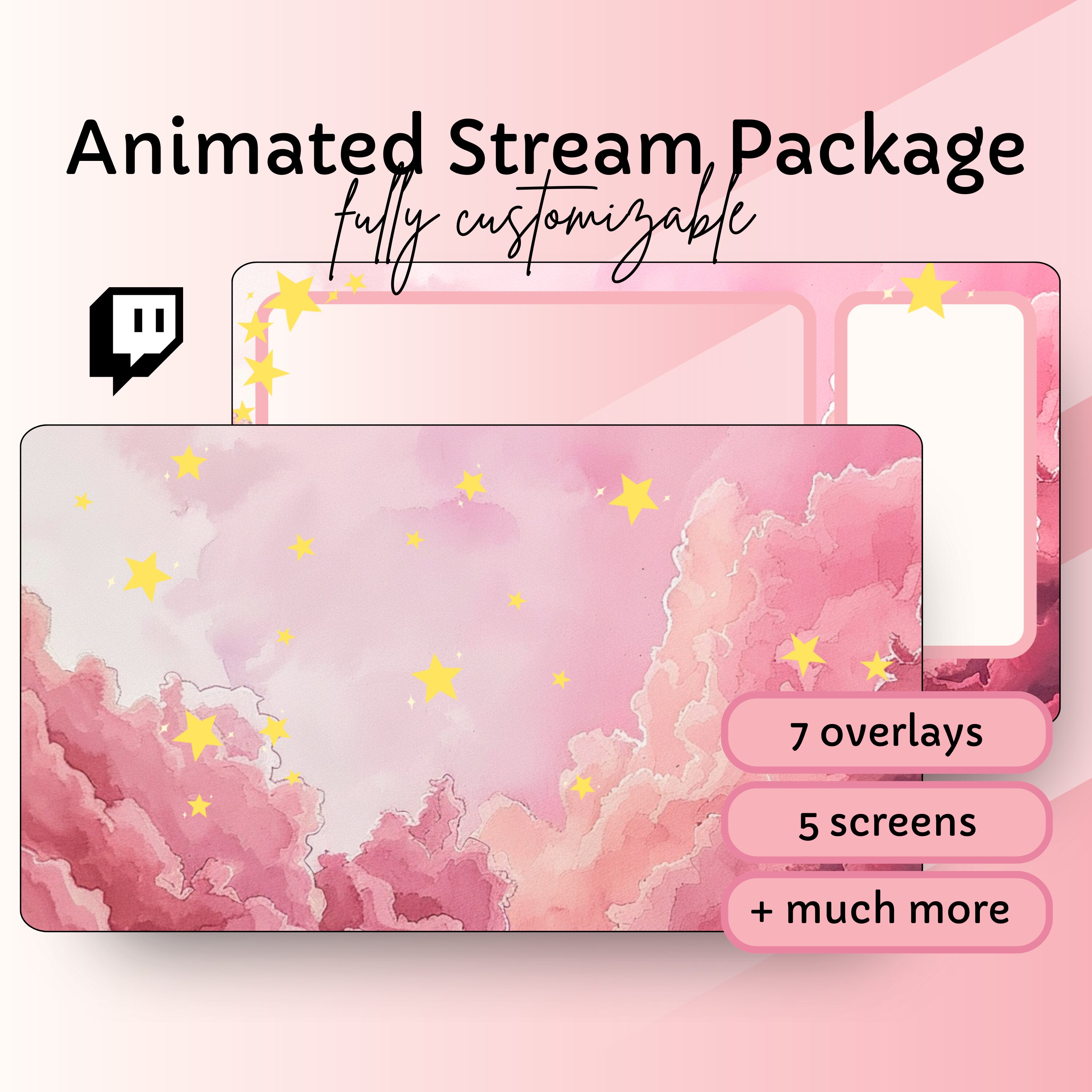 Twitch Overlay Package, Twitch Panels, Twitch Alerts, Twitch Transition ...