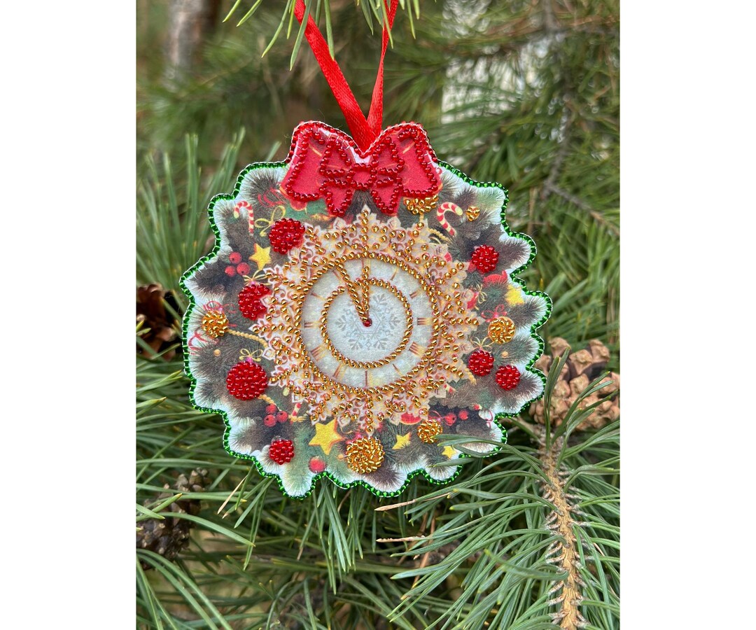 DIY Bead Embroidery Kit "round Clock" - Christmas Tree Toy Craft Kit ...