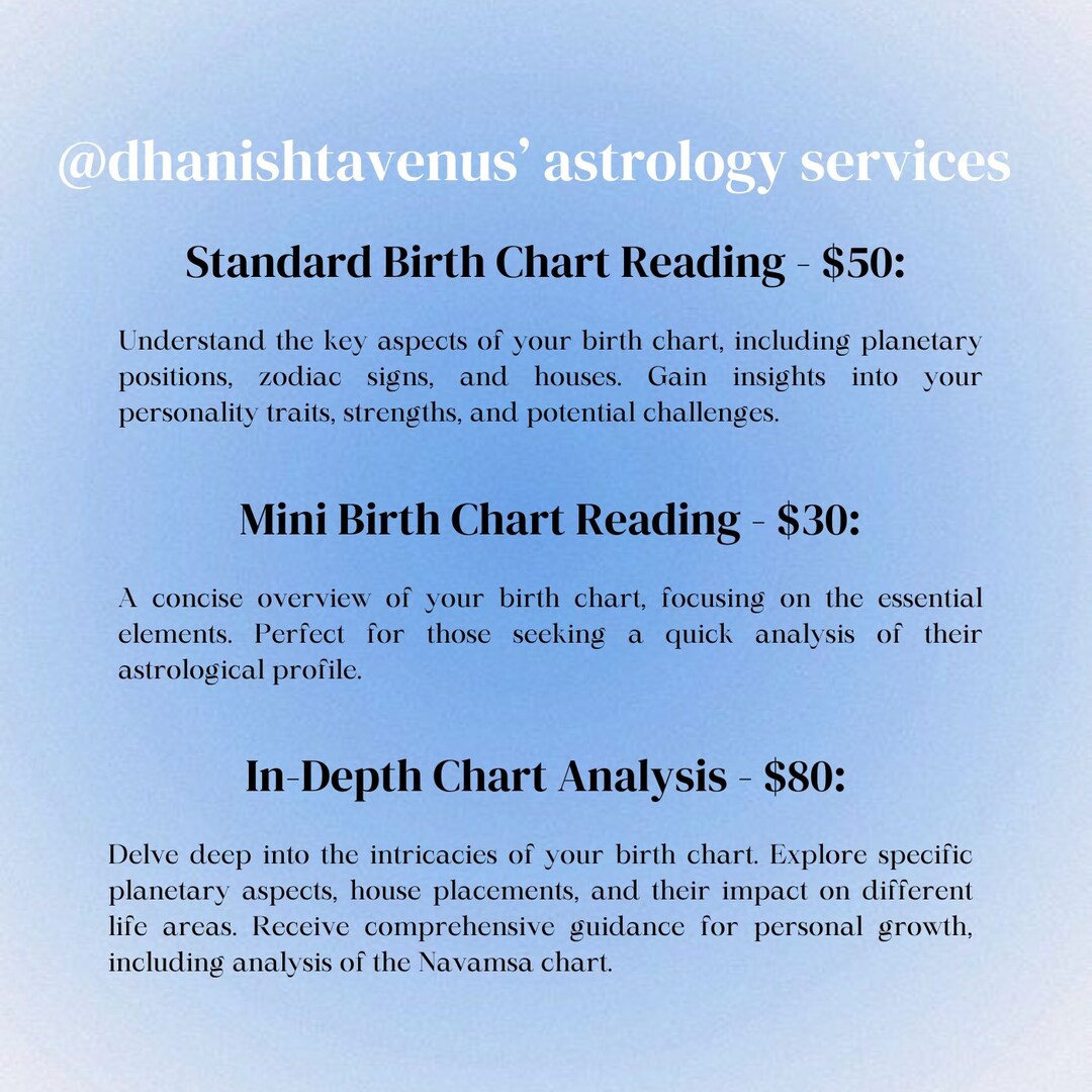 Standard Birth Chart Reading - Etsy