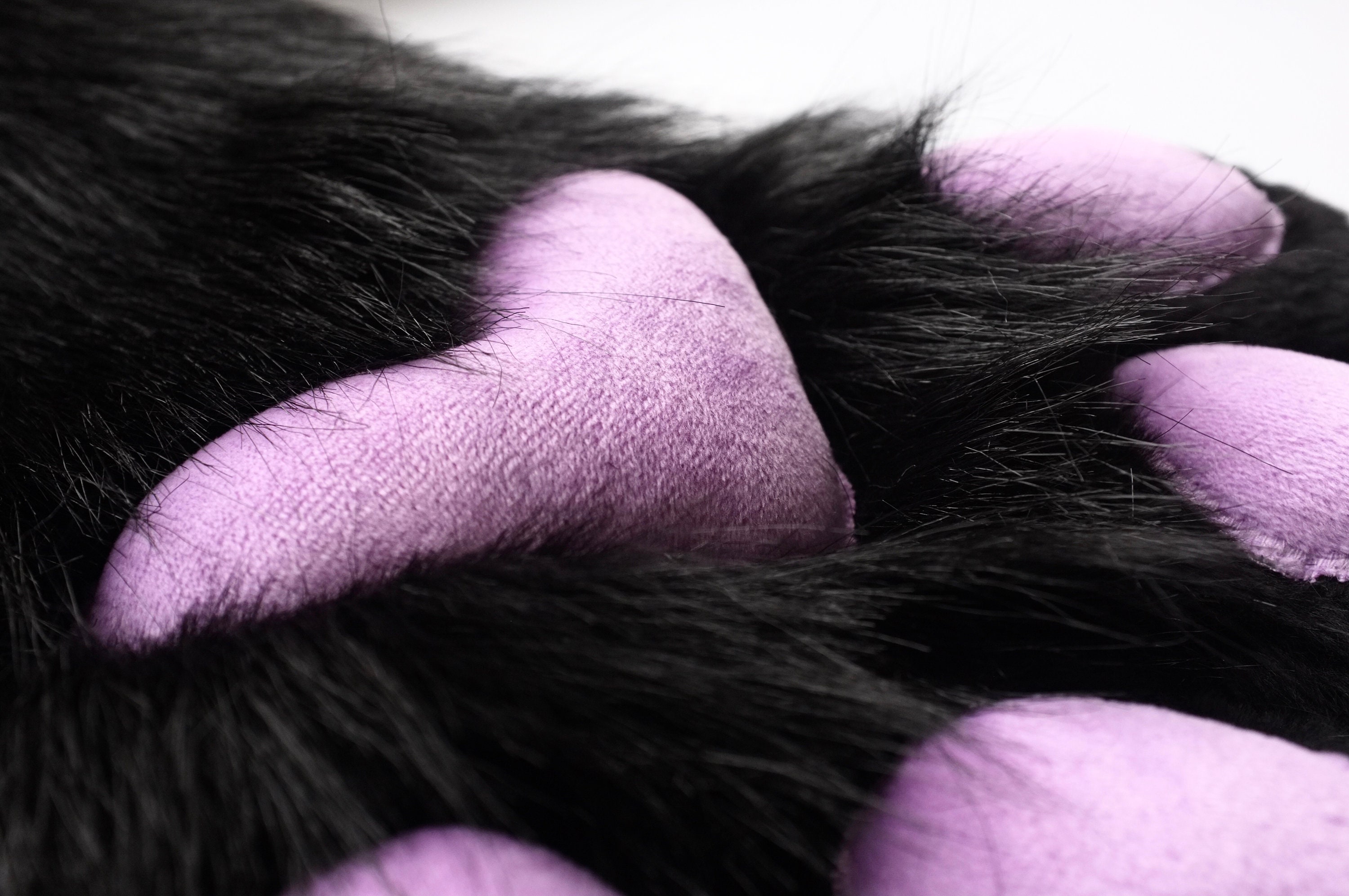 Fursuit Paws Black Purple Puffy Black Paws Purple Fursuit - Etsy