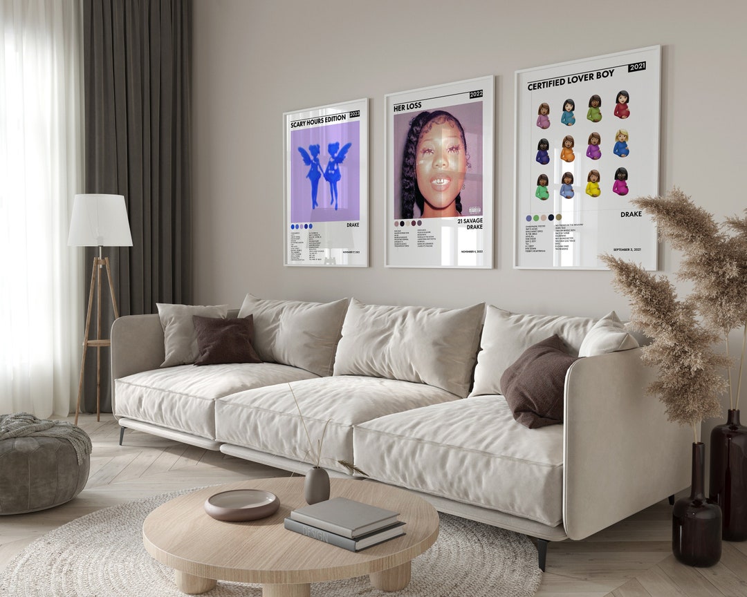 Drake Set of 3 Hypebeast Posters, Minimalist Album Poster, CLB ...