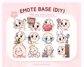 Chibi Kawaii Twitch Emotes Base. - Etsy Hong Kong