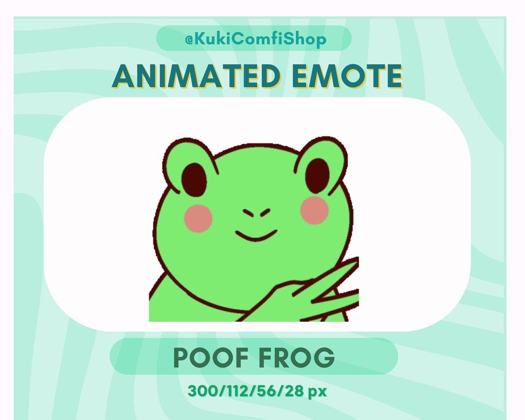ANIMATED Peace Out Frog Emote for Twitch and Discord, Frog Emote, Poof ...