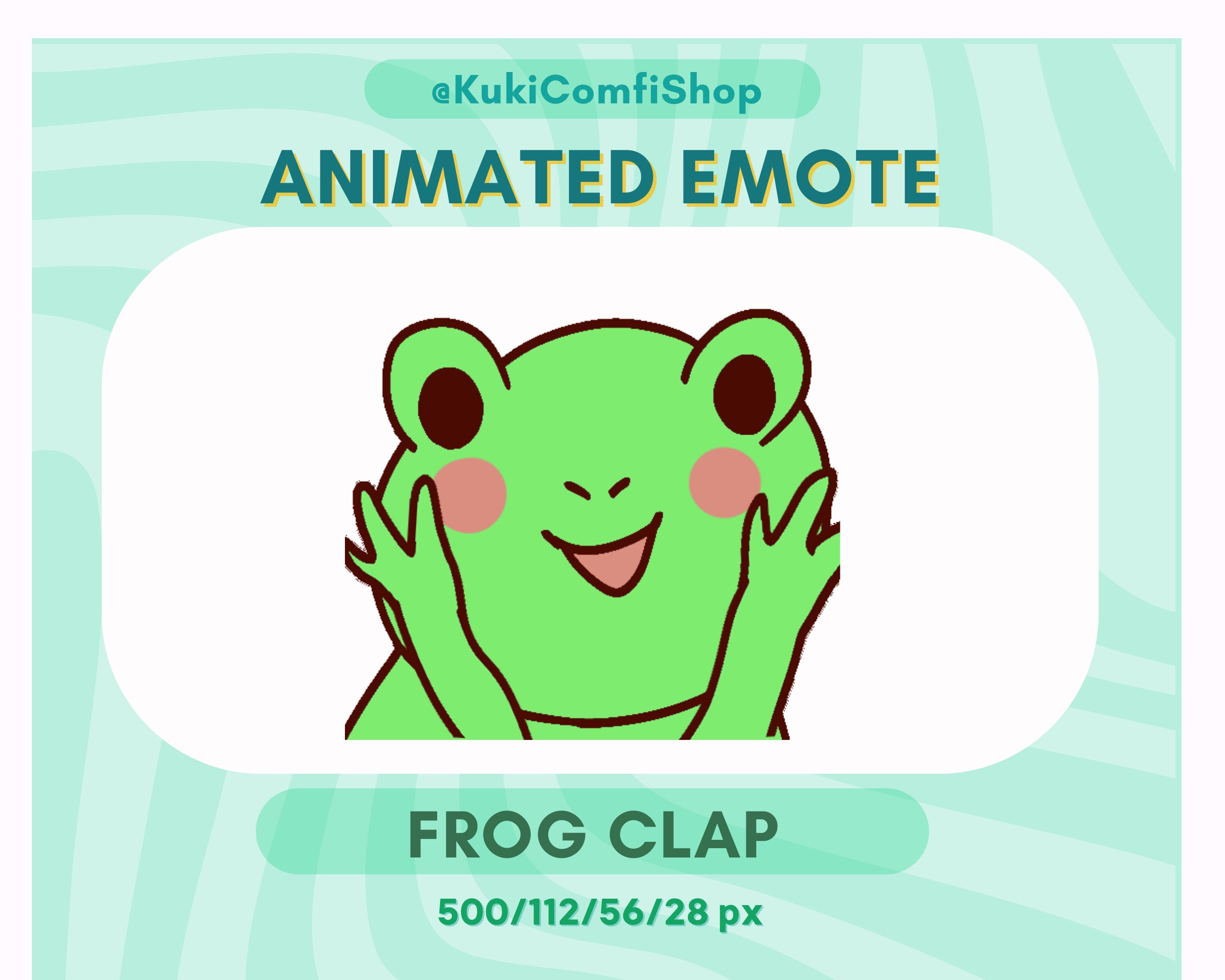 ANIMATED Frog Clap Emote for Twitch and Discord / Frog Twitch Emotes ...