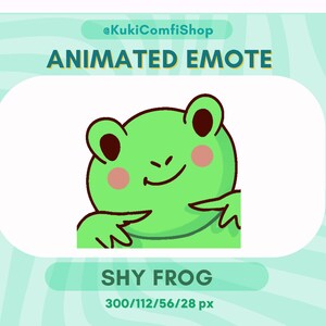 Animated Shy Frog Twitch Emote: Flirting Chibi Frog (digital Download ...
