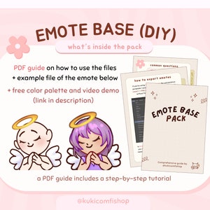 12 DIY Cute Twitch Emote Base Pack, Chibi Anime Girl Base, Beginner ...