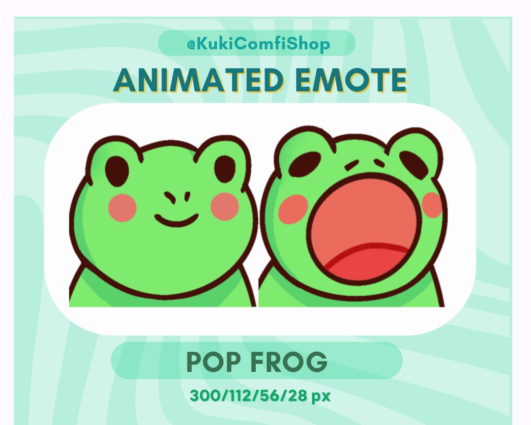 Cute Animated Twitch Emote, Pop Frog, Funny Chibi Discord Streaming ...
