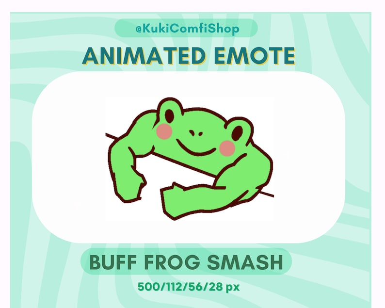 Animated Buff Frog SMASH Emote for Twitch/discord - Etsy