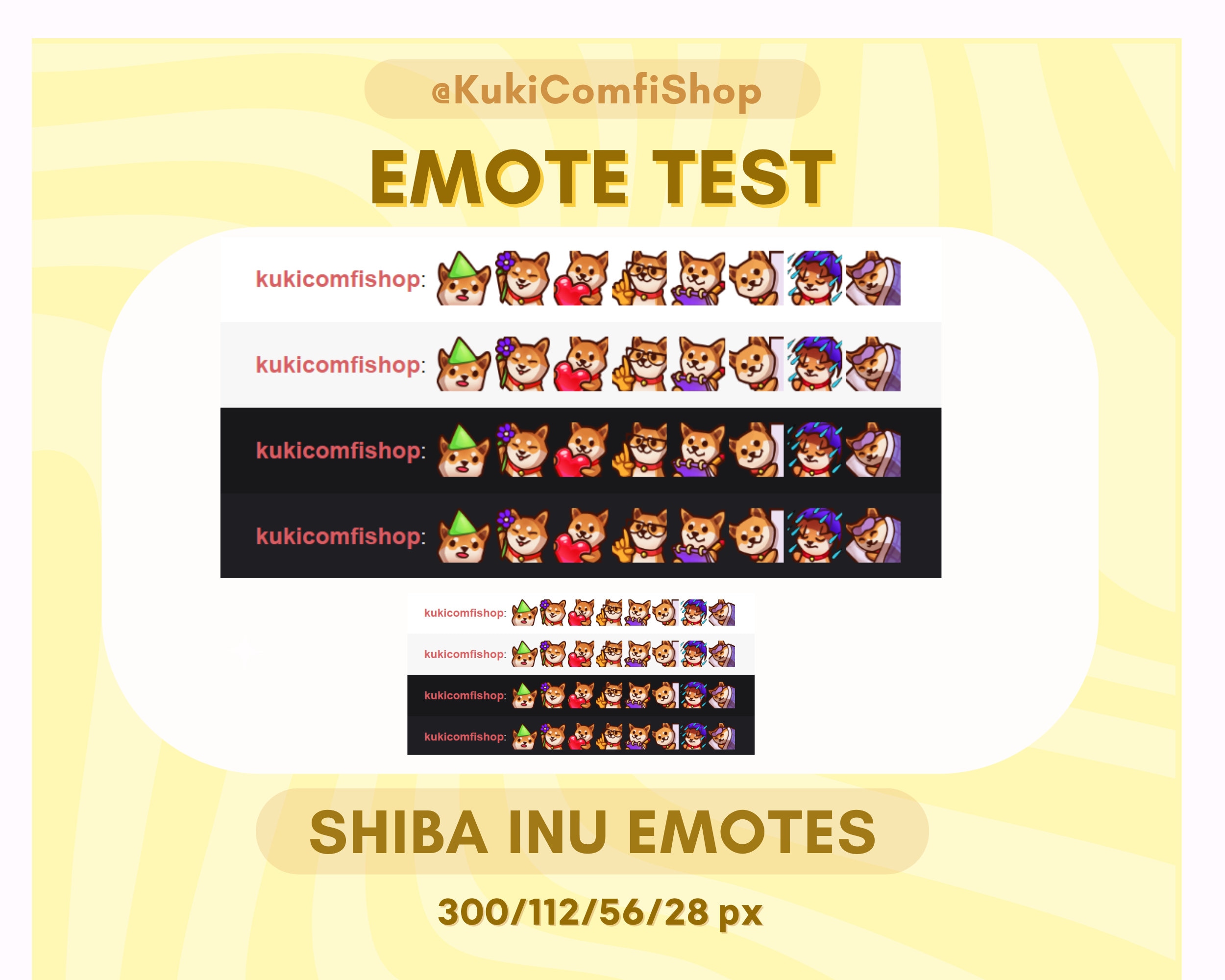 8 Cute Shiba Inu Emotes Pack for Twitch and Discord, Dog Twitch Emotes ...