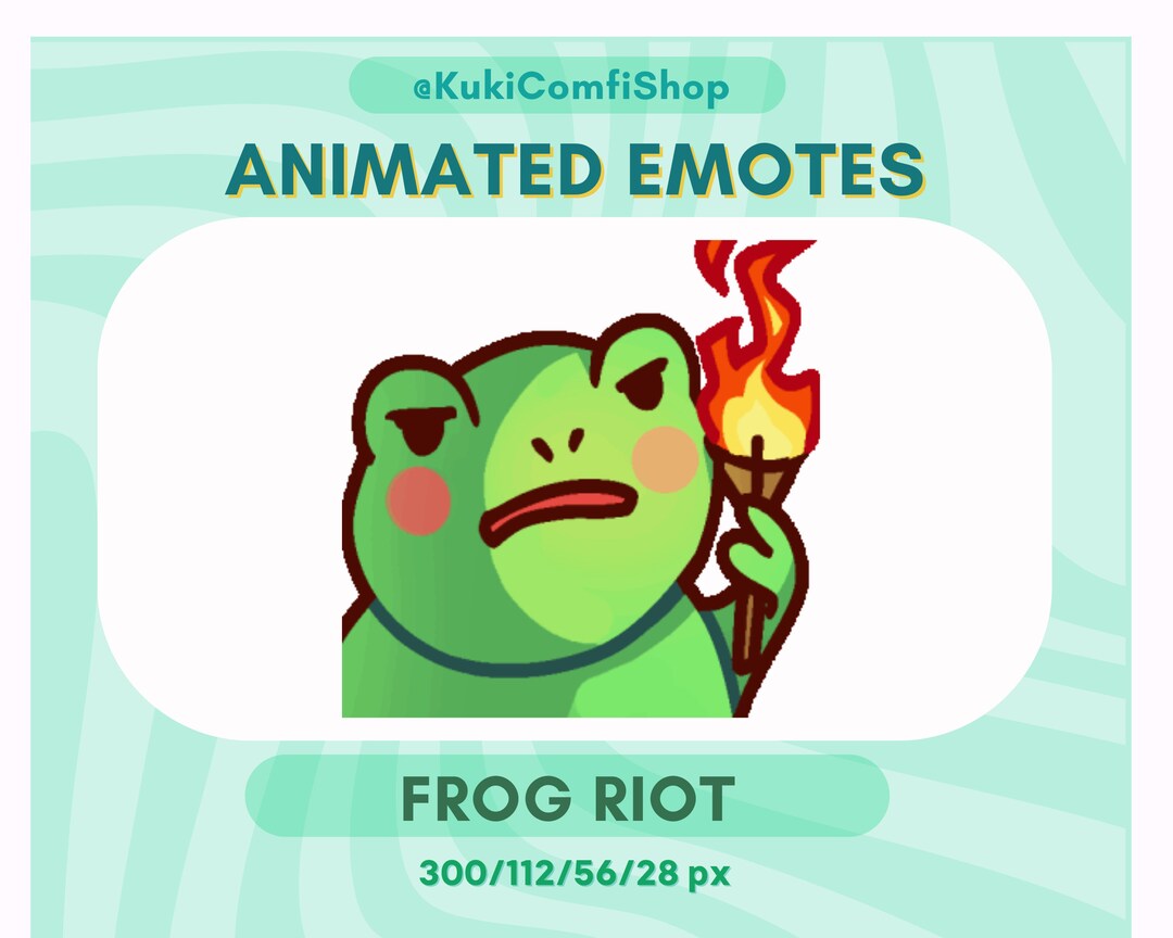 ANIMATED Riot Frog Fire Emote for Twitch and Discord / Frog Twitch ...
