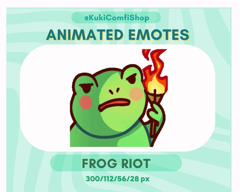 ANIMATED Riot Frog Fire Emote for Twitch and Discord / Frog Twitch ...