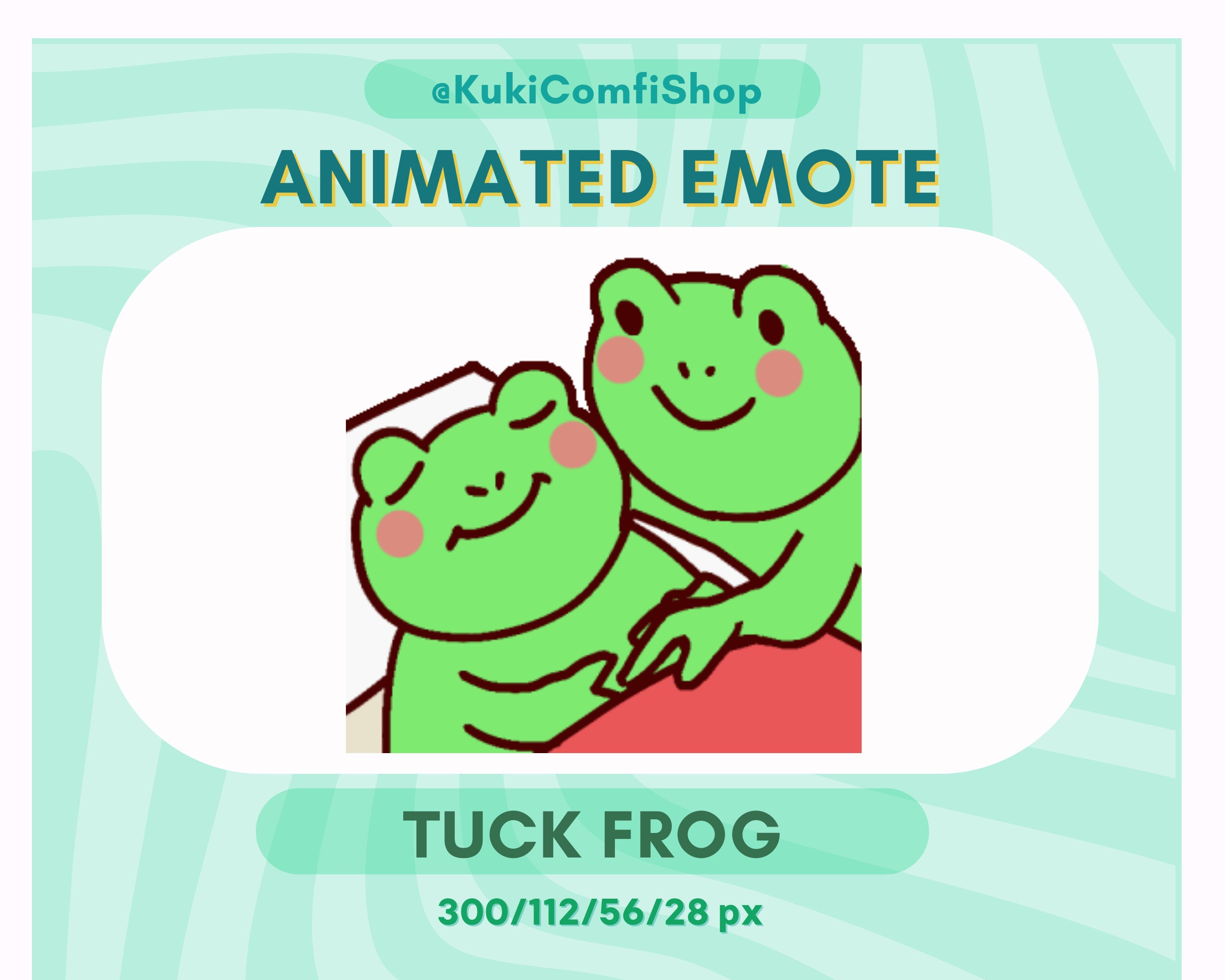 ANIMATED Tuck Frog Emote for Twitch and Discord, Frog Emote, Goodnight ...
