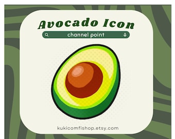 Avocado Channel Point & Bit Badge for Twitch, Cute Icon for Streamers ...