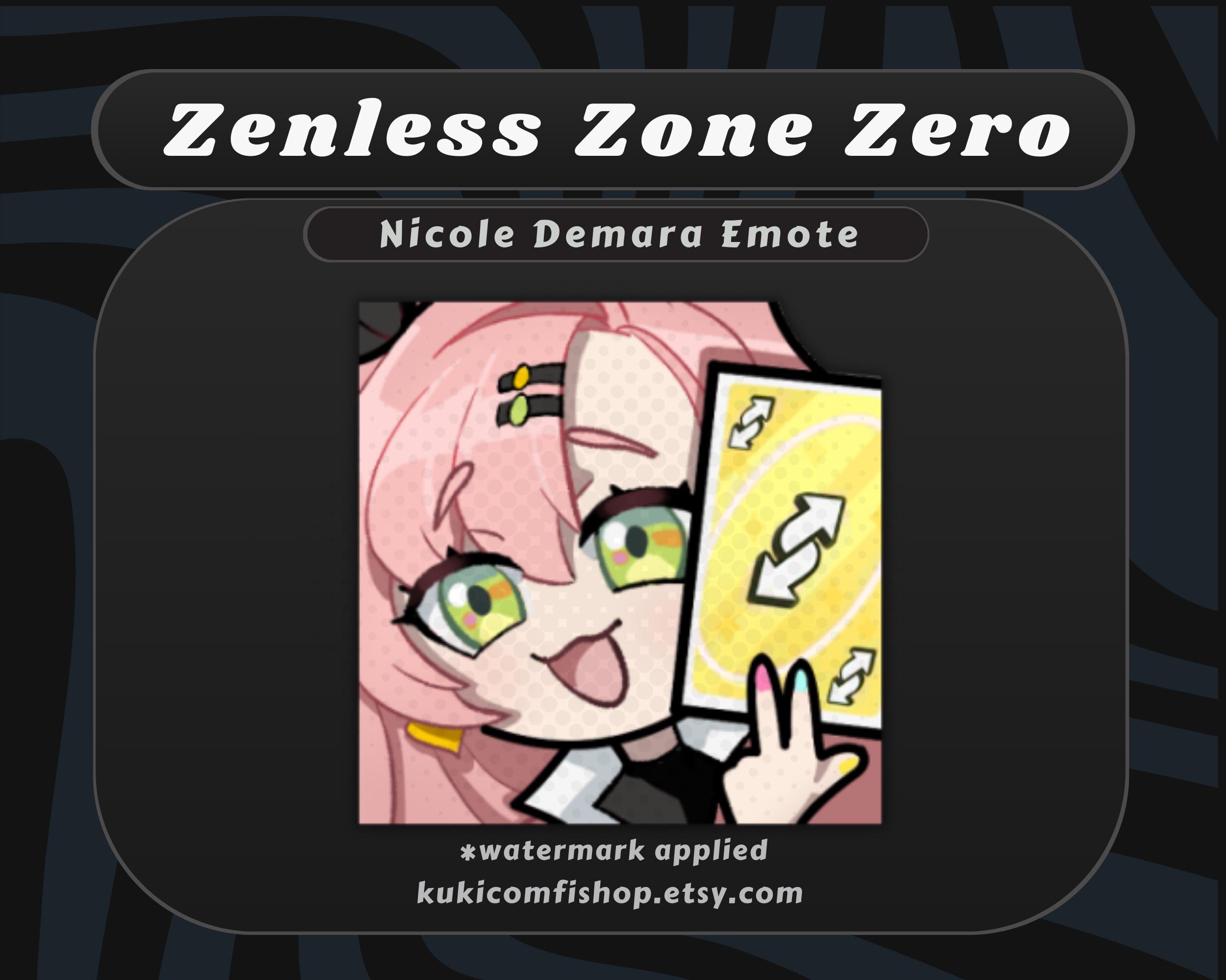 Zenless Zone Zero Nicole Demara Uno Reverse Emote Digital Art Emojis ...