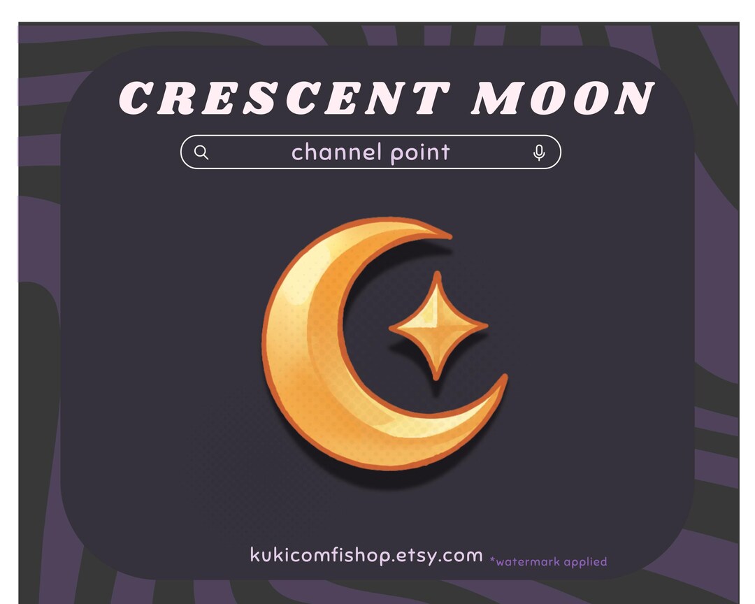 Golden Moon Channel Point - Celestial Crescent Moon Icon for Your ...