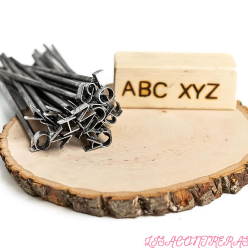 1/2 Alphabet Small Steel Branding Irons Set With Wood Burning and ...