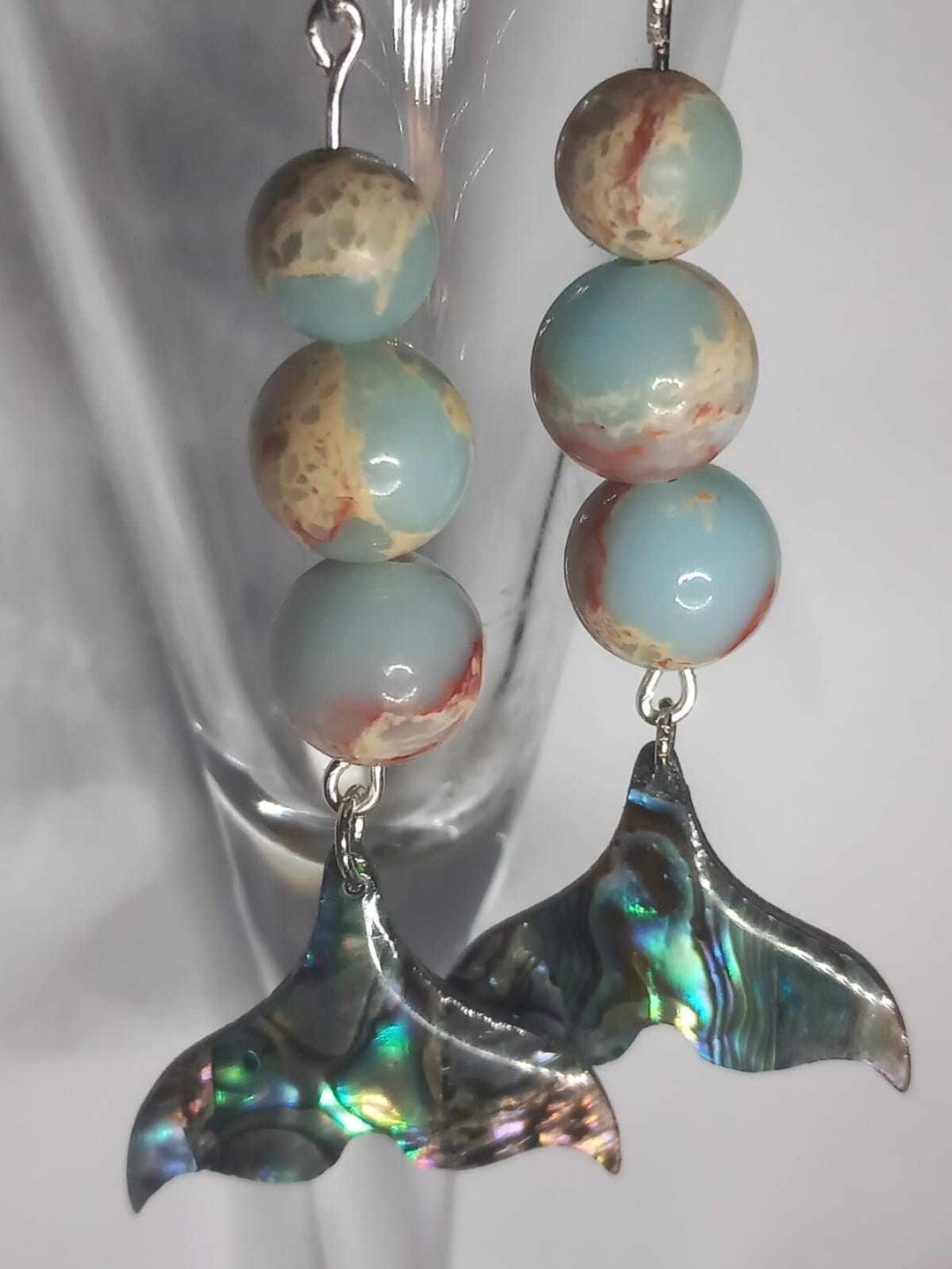 Abalone Shell Mermaids Tail With Beautiful Light Blue Imperial Sea ...