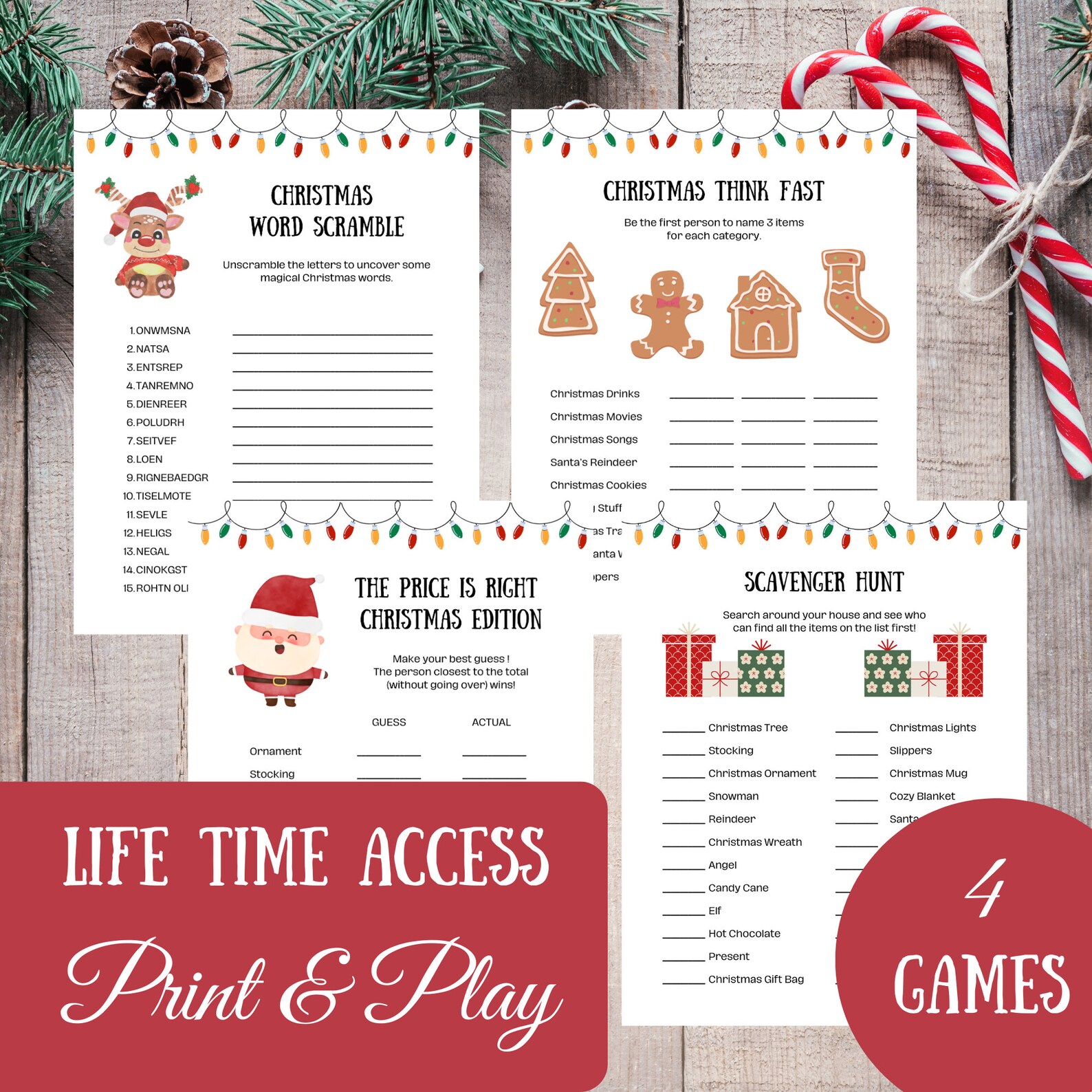 Christmas Game Bundle, Printable Games, Family Games, Holiday Party ...