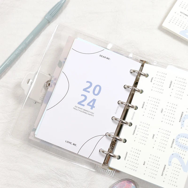 2024 Calendar Front Page Organizer Notebook - Etsy