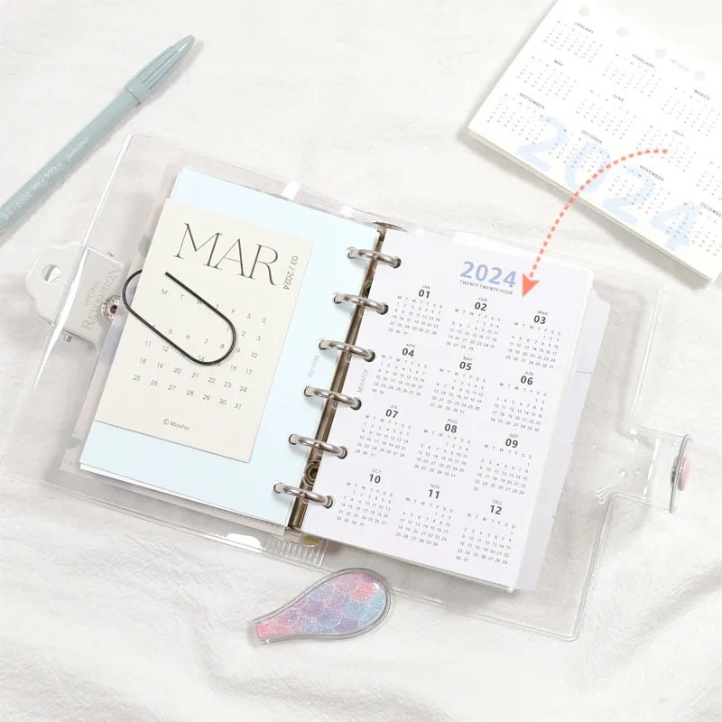 2024 Calendar Front Page Organizer Notebook - Etsy