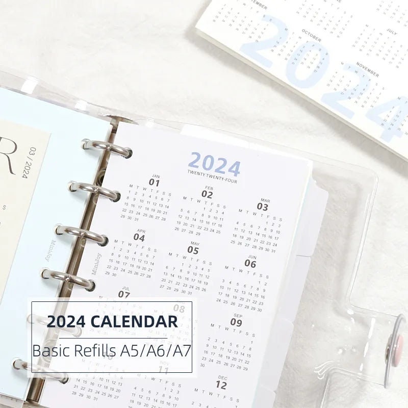 2024 Calendar Front Page Organizer Notebook - Etsy