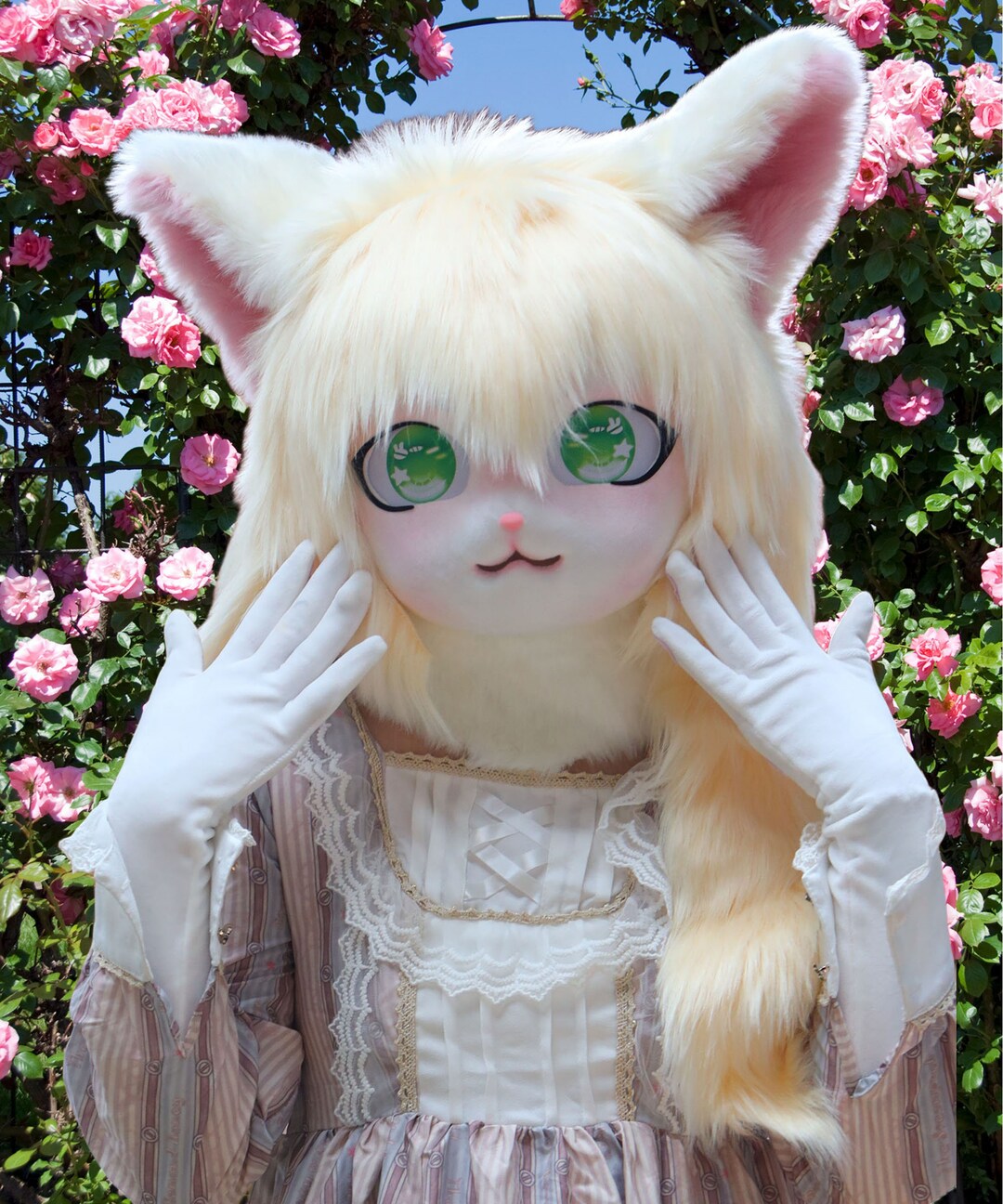 Charming Catwoman Look, Cute Gold Cat Headdress, Animal Mask and Role ...