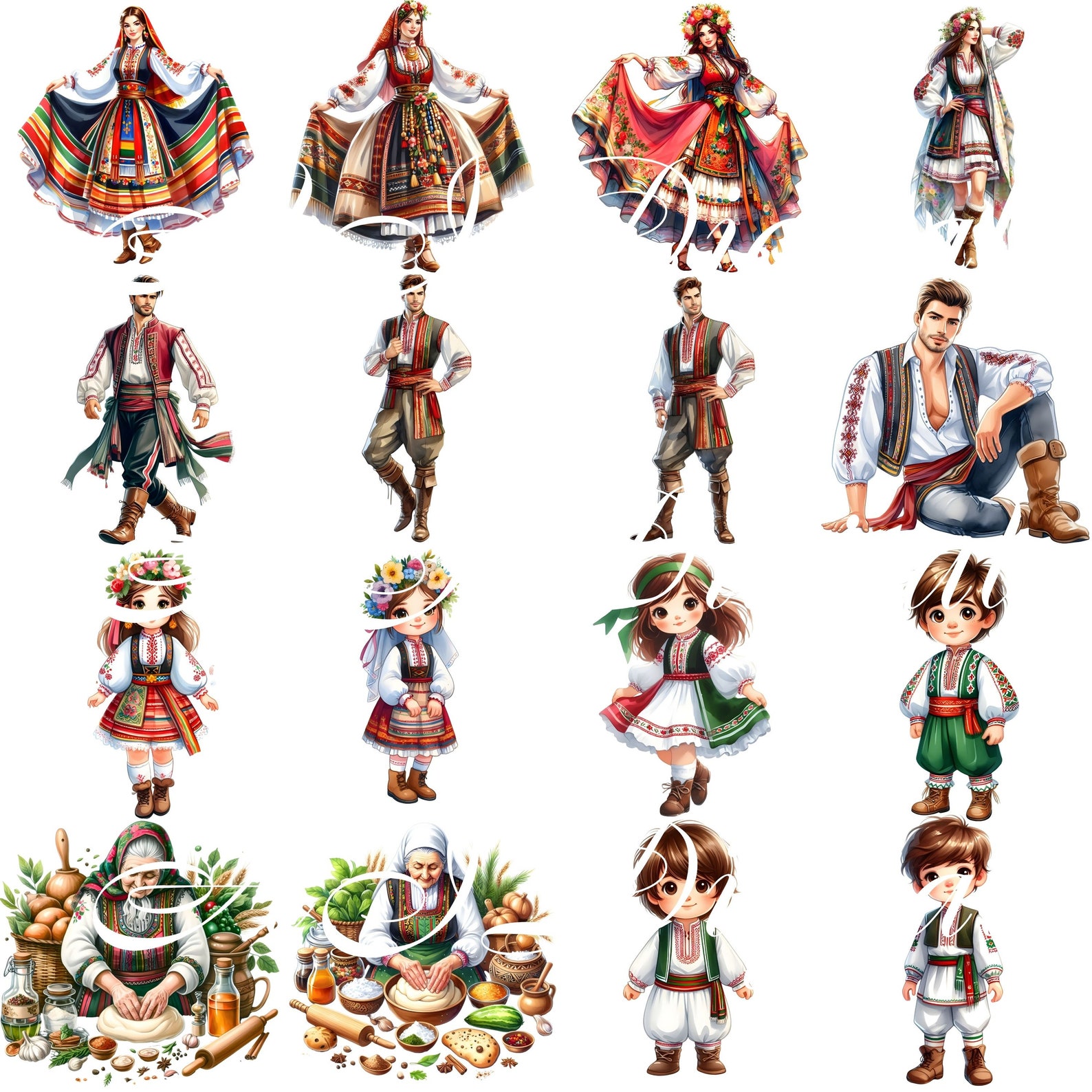 Bulgarian Clipart Digital Download,bulgarian Package of Ethnic ...