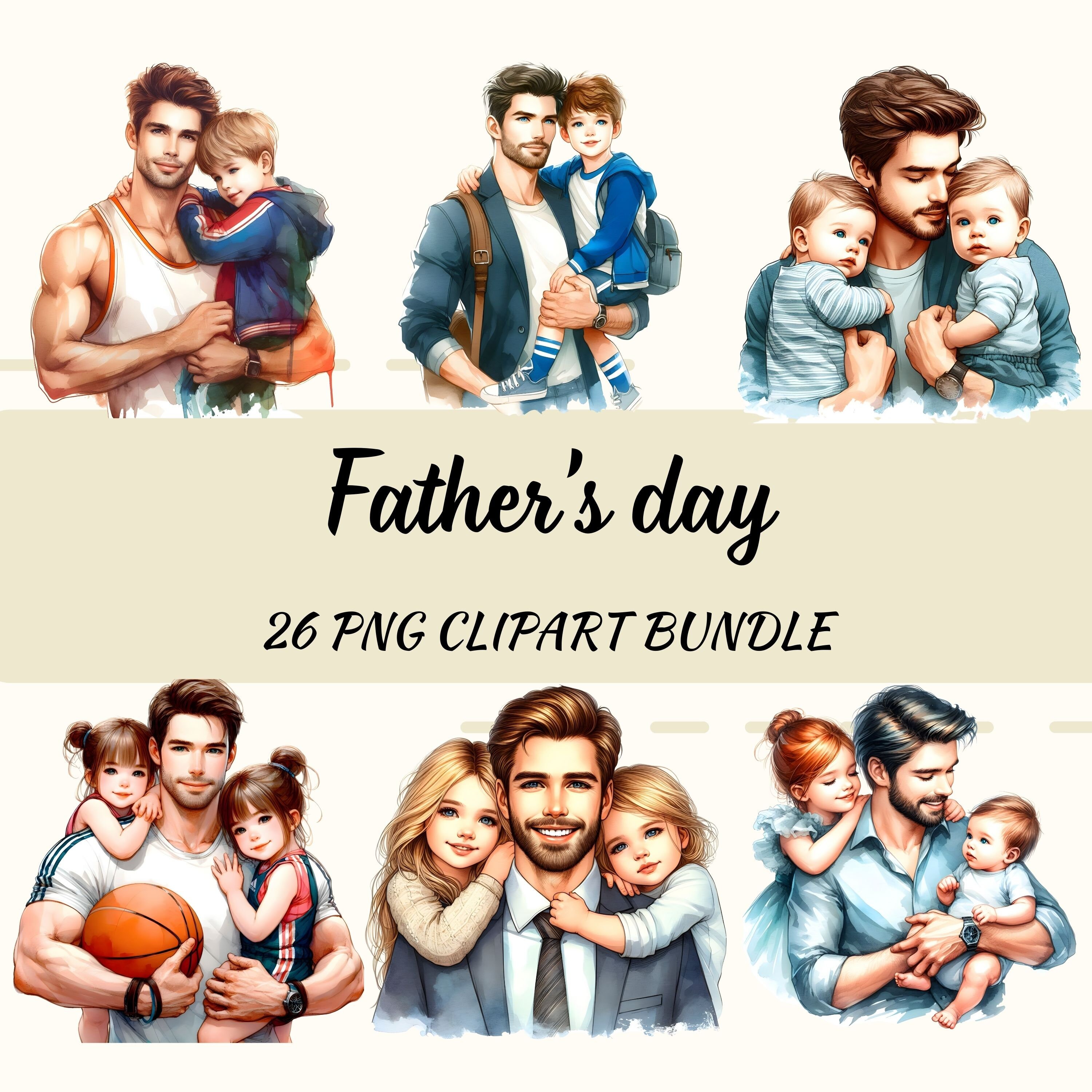Father's Day Clipart Digital Download,dad's Special Day,father With ...