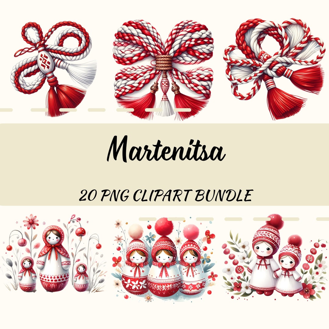 Bulgarian Martenitsa Tradition: White and Red Thread Digital Download ...