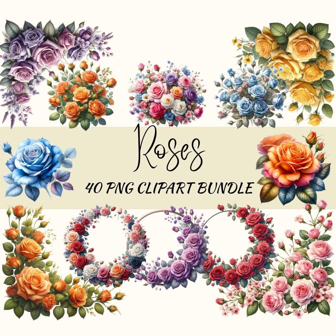 Digital Roses Art Print | Frame Roses Digital Download | Single Roses ...