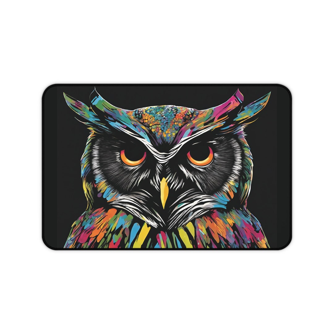 Owl Pop Art Desk Mat - Etsy