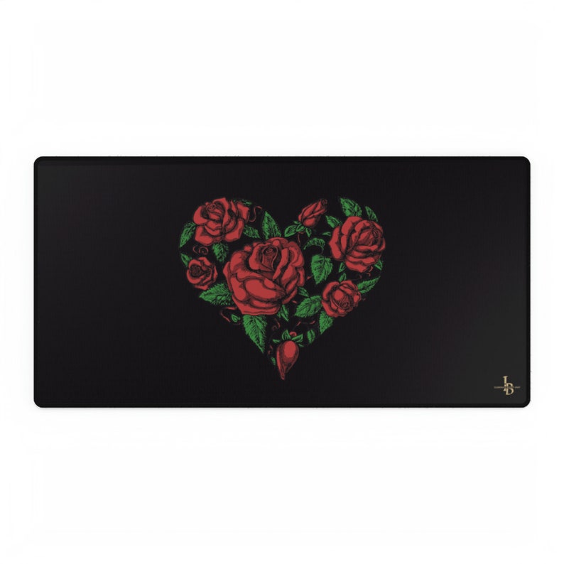 Valentine's Day Desk Mat Custom Print Non-slip Base Extra Large for ...