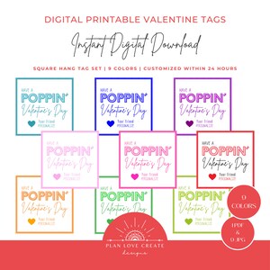 CUSTOM Have a Poppin Valentines Day. Digital Printable Saint Valentine ...