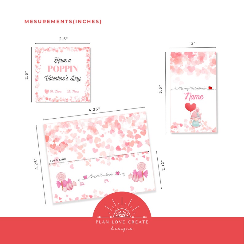 Editable Valentine Gnome Gift Tags Set, Saint Valentine Gift Tags ...