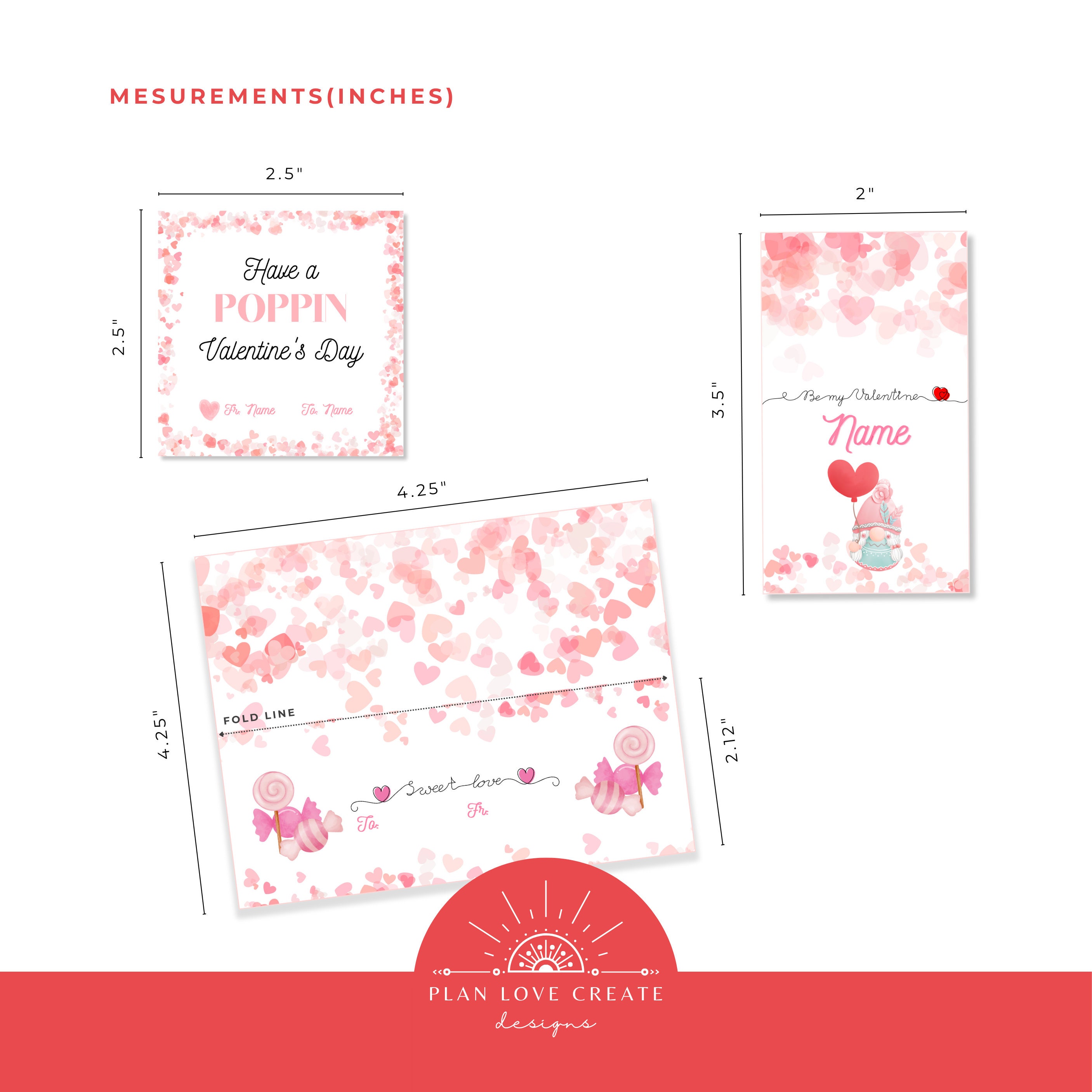 Editable Valentine Gnome Gift Tags Set, Saint Valentine Gift Tags ...