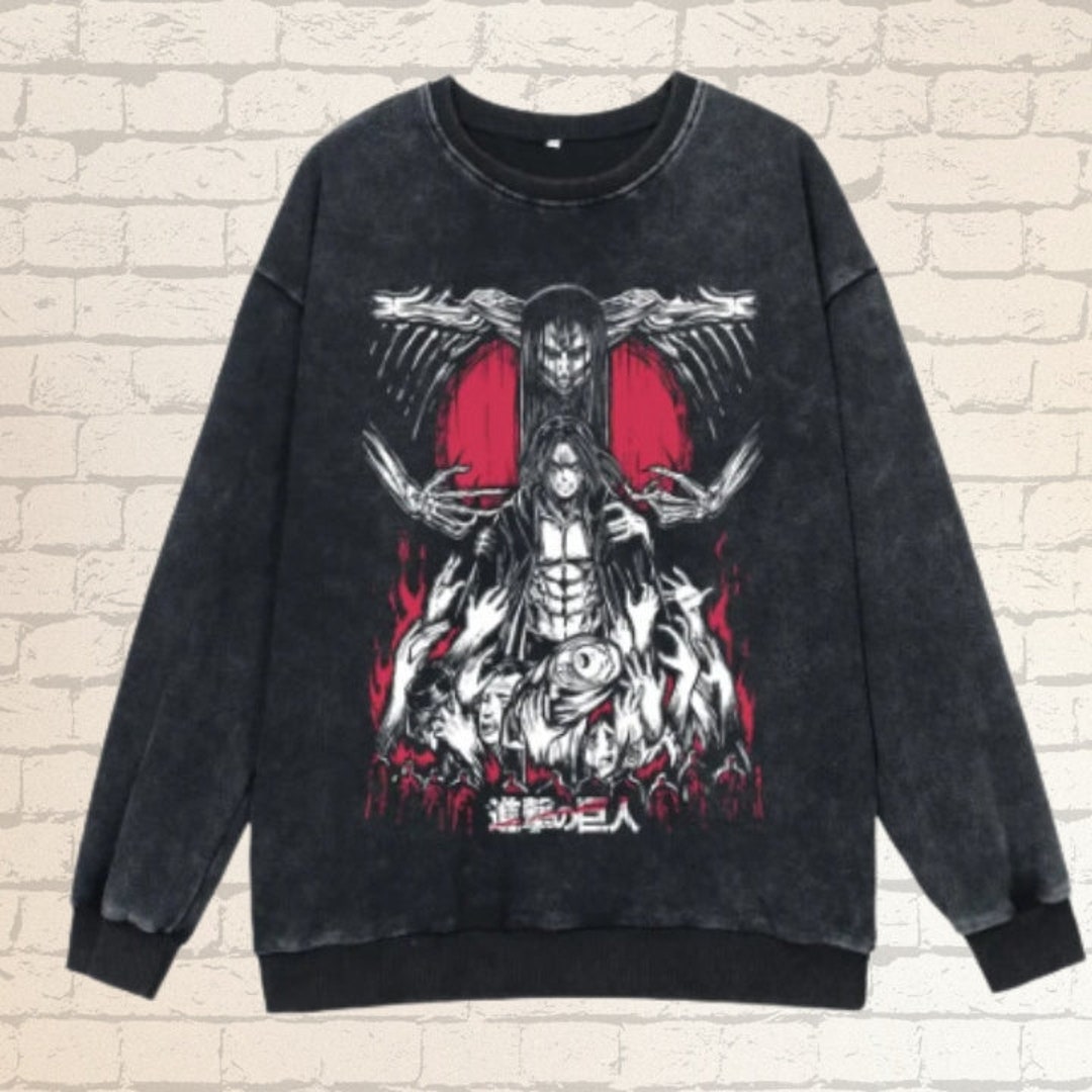 Aot Otaku Anime Unisex Aot Grafitty Fight Softstyle Anime Time - Etsy